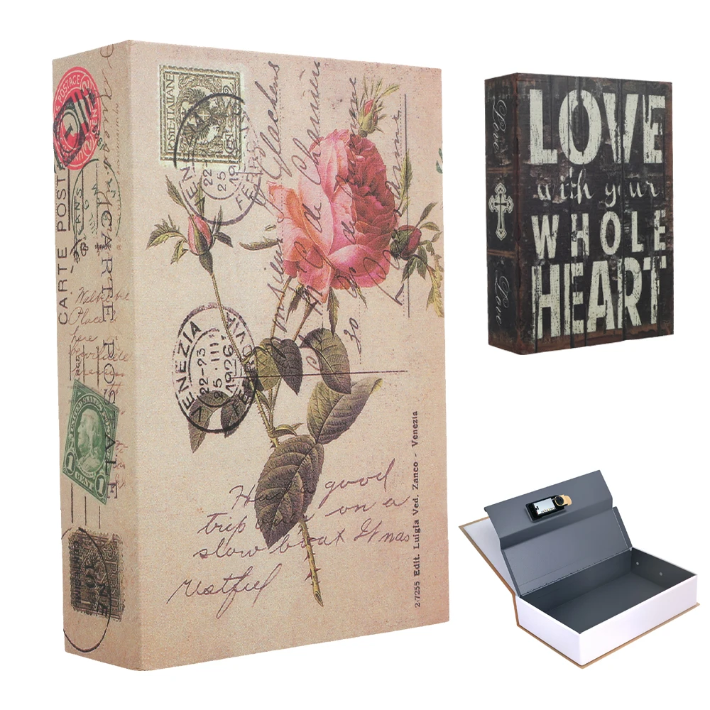 Book Safe Box with Security Combination Lock Decorative Cash Jewelry ...