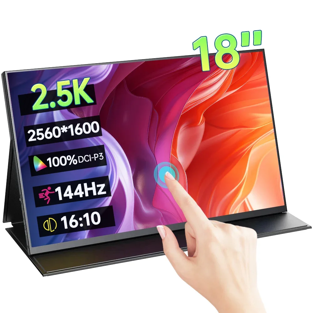 18-Inch-2-5K-144Hz-Touchscreen-Portable-Monitor-100-DCI-P3-HDR-1MS ...