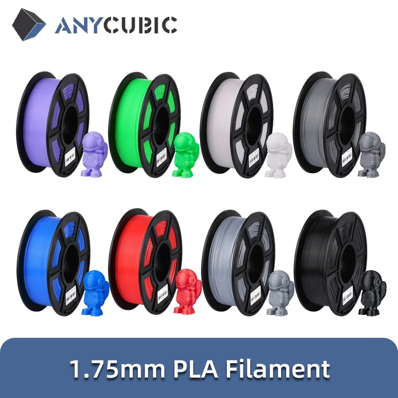 ANYCUBIC PLA Filament 1.75mm Plastic For 3D Printer 1kg/Roll Rubber ...