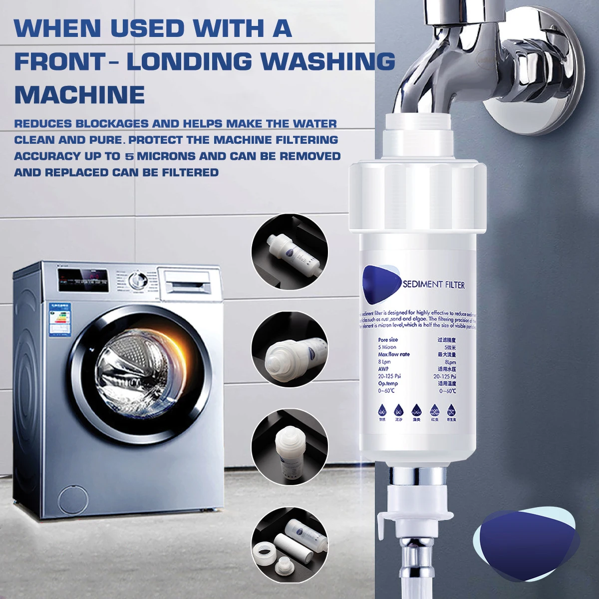 Water-Filter-Purifier-Shower-Washing-Machine-Filter-Under-Sink-Water ...