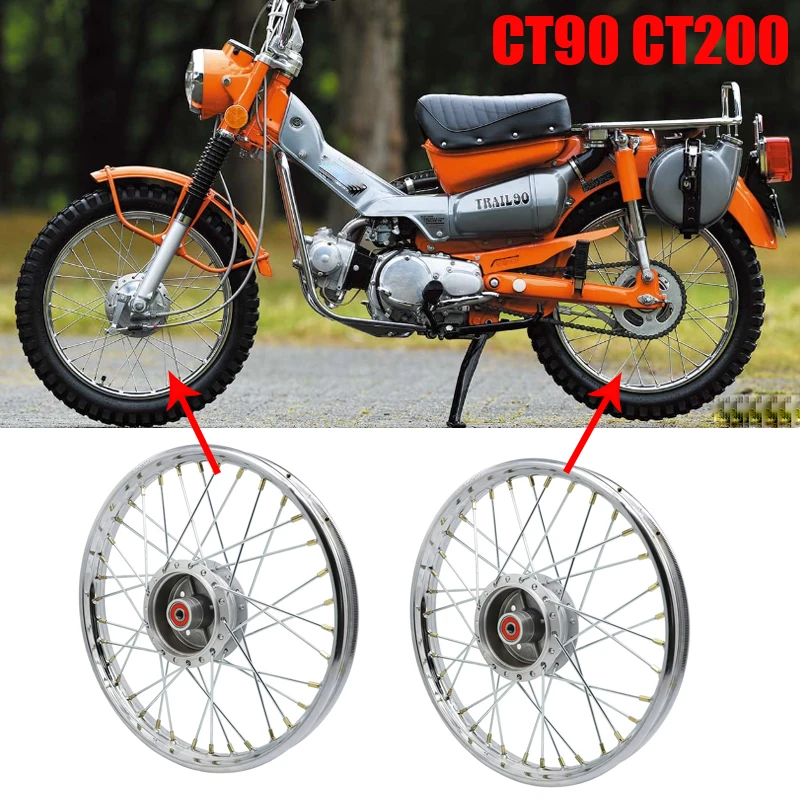 2PC-NEW-wheelset-Rim-Circle-FRONT-REAR-WHEEL-RIM-HUB-SPOKE-For-HONDA ...