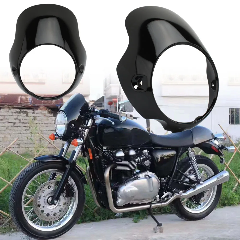 For-Triumph-Bonneville-T100-T120-Headlight-Cafe-Racer-Flyscreen ...