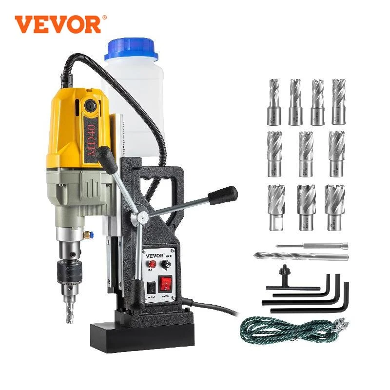 Vevor 1100W Magnetische Kolomboor 7/12 Bits 40Mm Elektrische Mag Bench ...