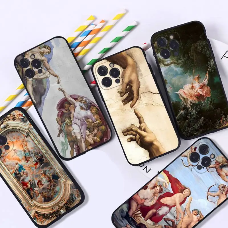 Art-Fresco-Michelangelo-Creation-Of-Adam-Phone-Case-For-iPhone-8-7-6-6S ...