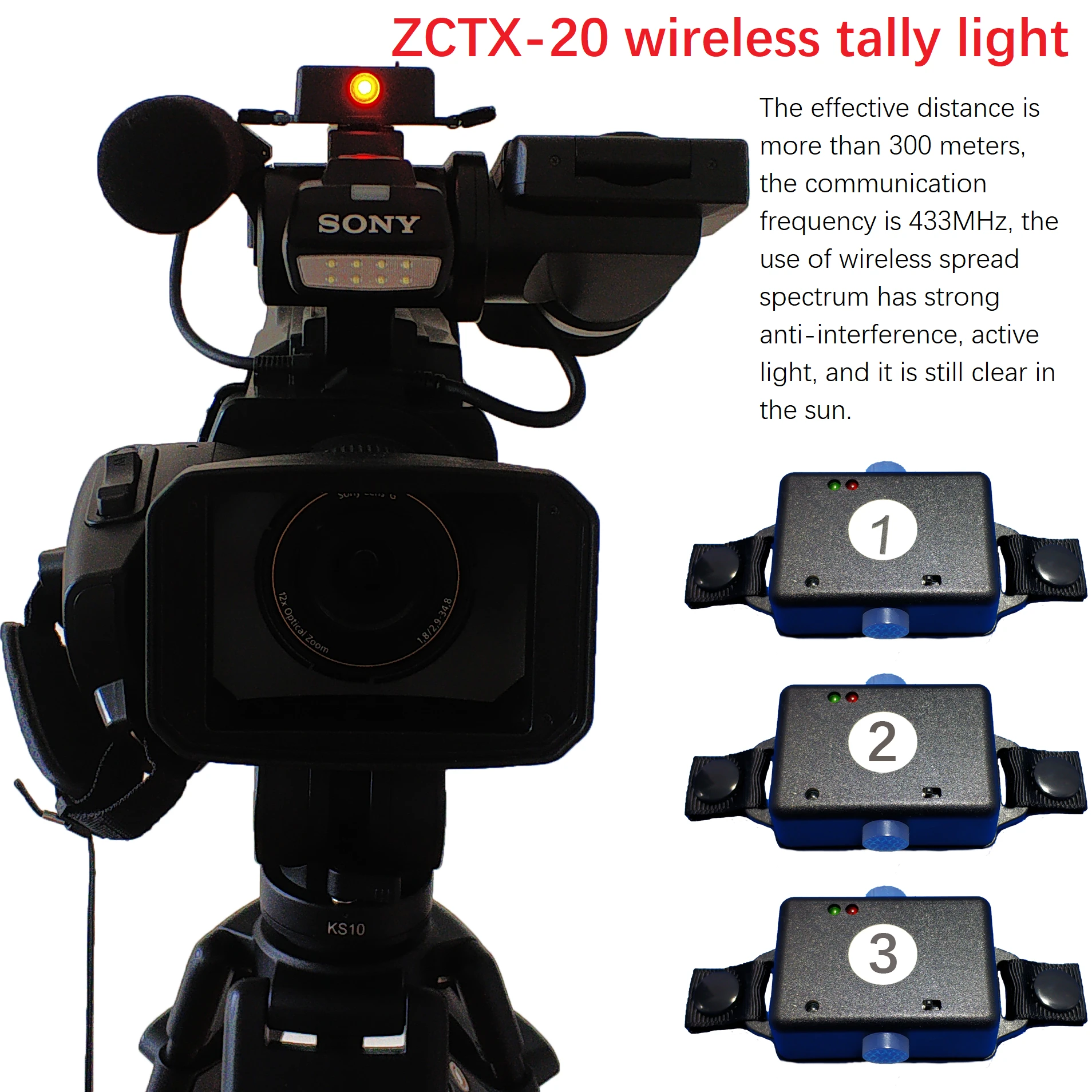 ZCTX 20 BMD switcher wireless tally light guide call system strong ...