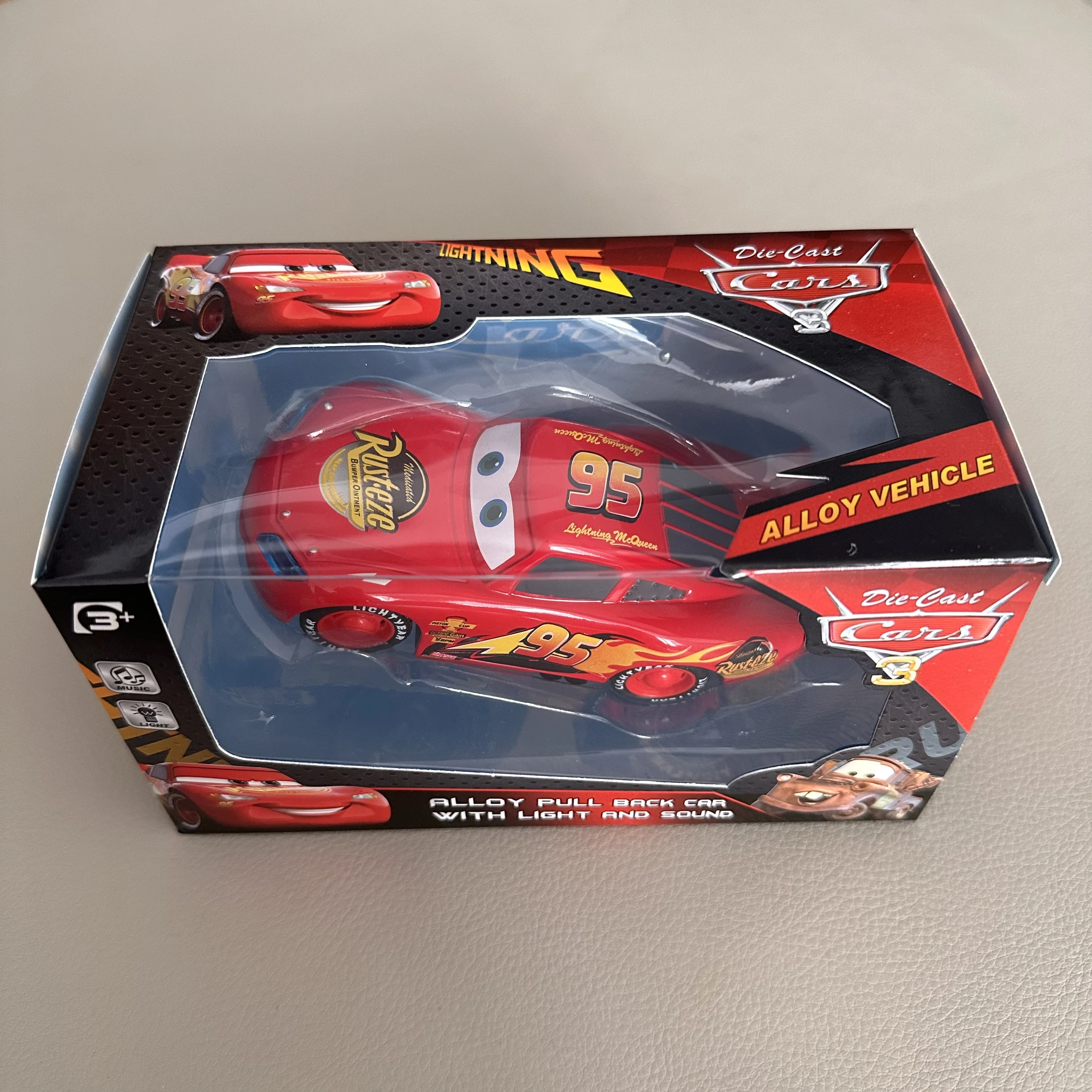 Disney Pixar Cars New Push-Pull Car with Sound & Light, Lightning ...