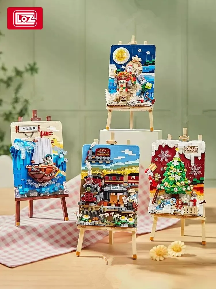 Loz-blocks-painting-Christmas-Tree-Christmas-Gift-Drawing-Puzzle ...