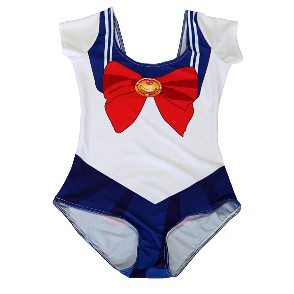 Anime Sailor Cosplay Swimsuit Kawaii Girls Summer Sexy One-Piece ...