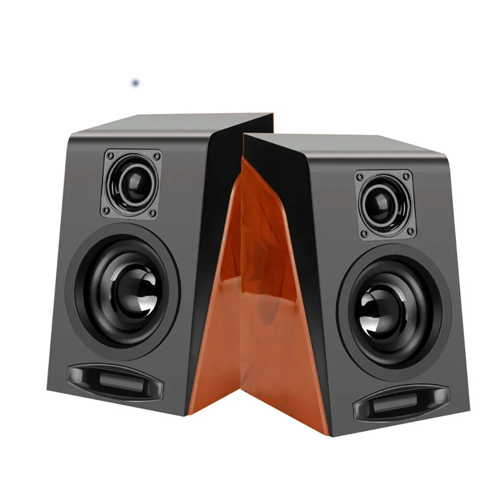 Wired-Wood-Grain-Speakers-USB-Bass-Stereo-Subwoofer-Sound-Box-AUX-Input ...