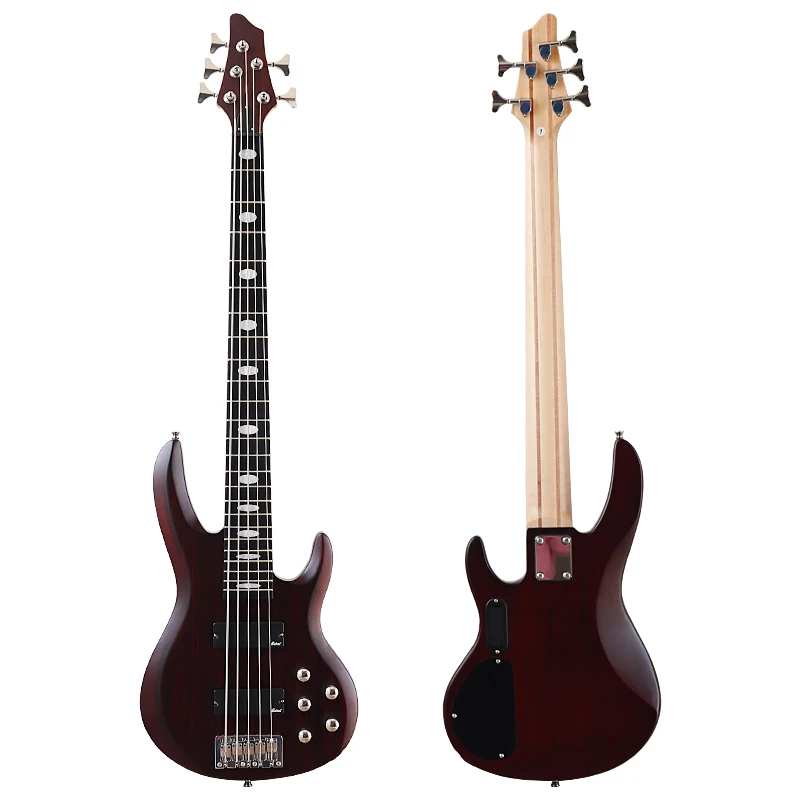 Active 5 string bass guitar brown color electric bass guitar full ...