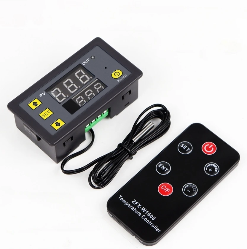 1pc DC12V Digital Temperature Controller With Remote Control Sensor For ...