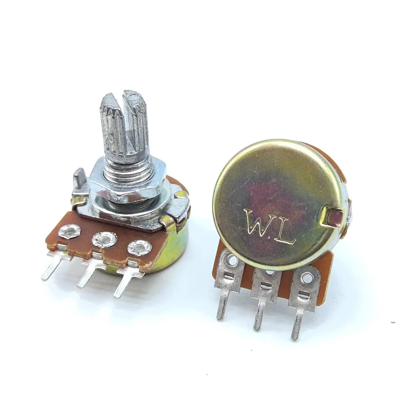5pcs，WH148 volume adjustable Potentiometers Single 3-pin center tap ...