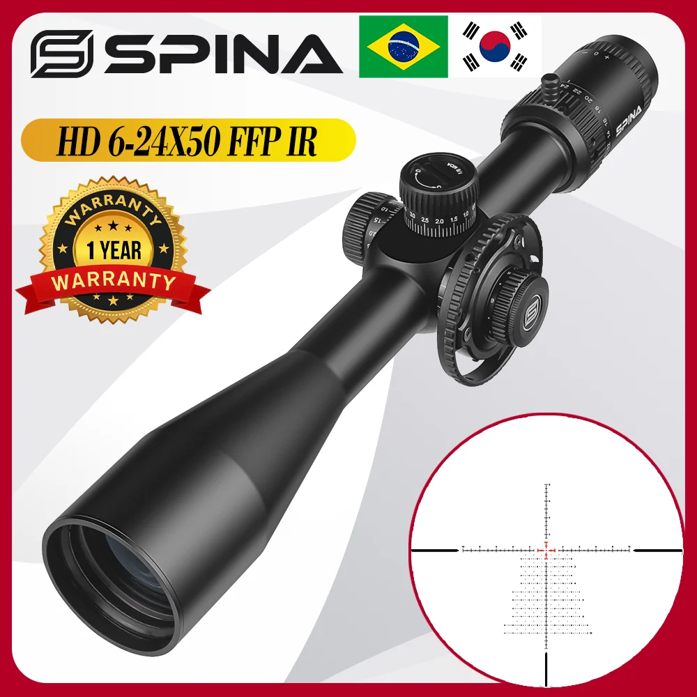 SPINA-Optics-6-24x50-FFP-SFP-Spotting-Scope-Rifle-Hunting-Illuminated ...