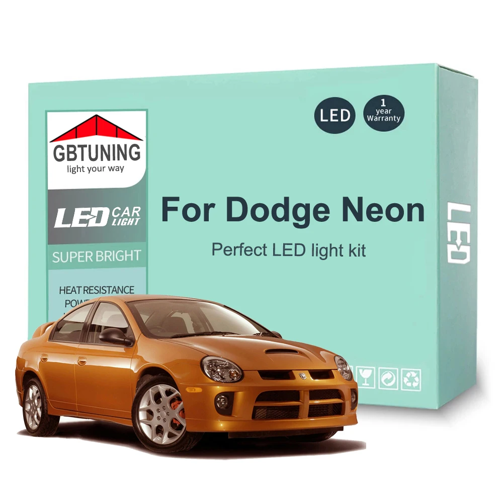 8Pcs LED Interior Light Bulb Tools For Dodge Neon SRT4 SRT 2003 2004 ...