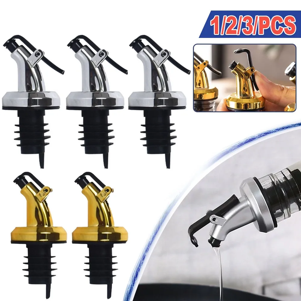 3Pcs Oil Garrafa Stopper Cap Dispenser Pulverizador Bloqueio Pourer ...