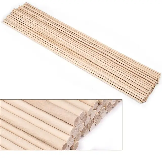 Round Wooden Stick for Crafts Food Ice Lollies and Model Making Cake ...