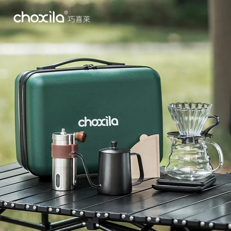 5-9pcs-Pour-Over-Coffee-Sets-Coffee-Bean-Grinder-Drip-Kettle-Coffee-Pot ...