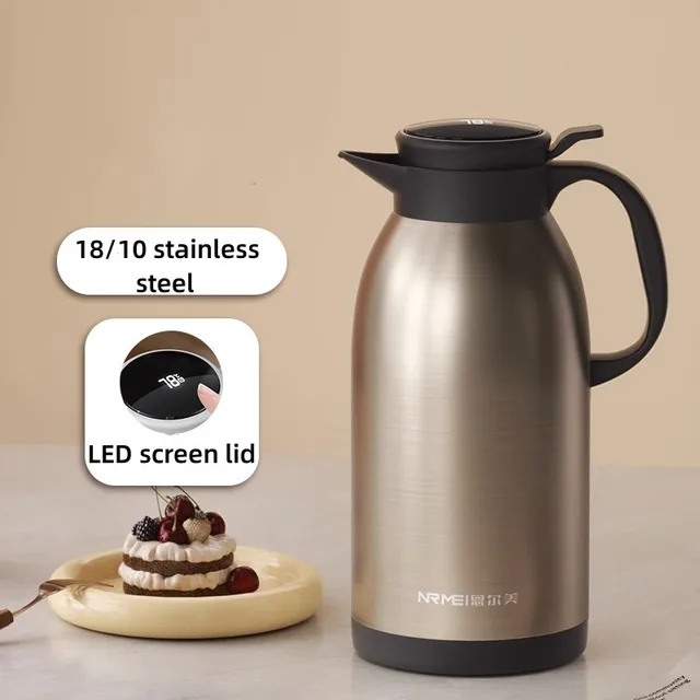 2/3L Large Capacity Stainless Steel Water Bottle Insulation Kettle Thermos for Tea or Coffee ...