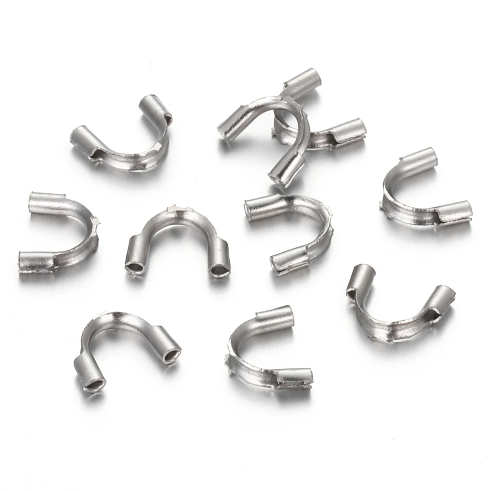200Pcs/lot Stainless Steel Copper Wire Guard Protectors Loops U Shape ...