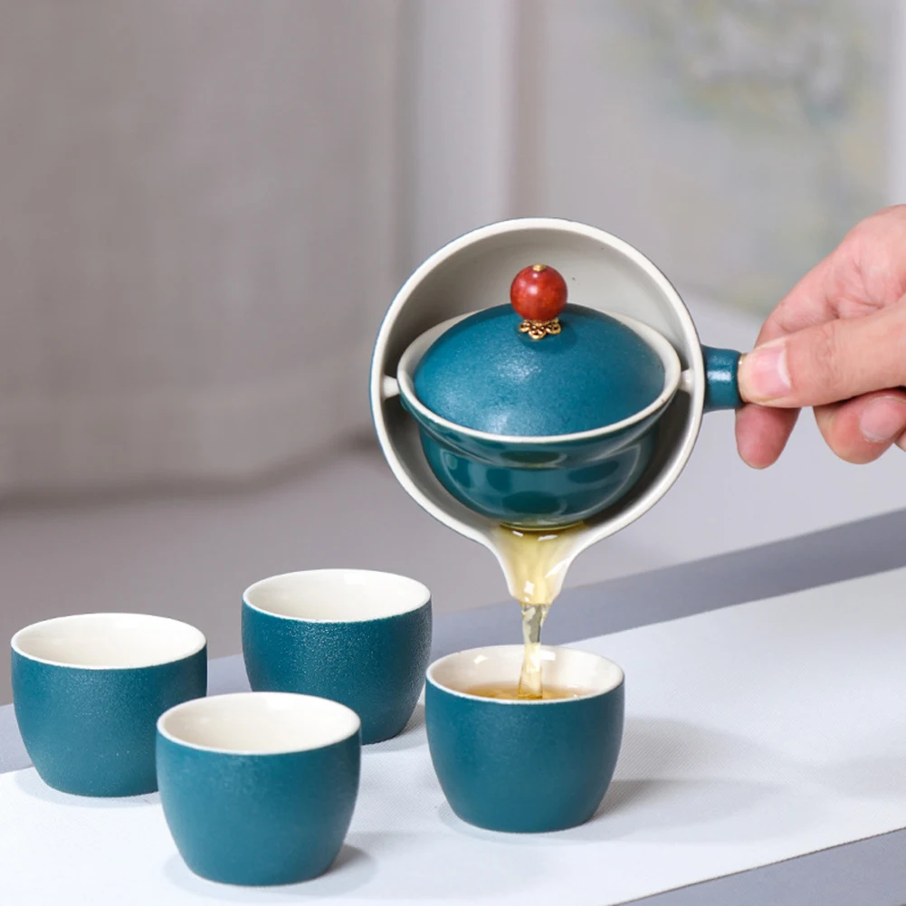 Ceramic Teapot Handle Side-Handle Pot Cup Teaware Kung Fu Tea Set 360 ...