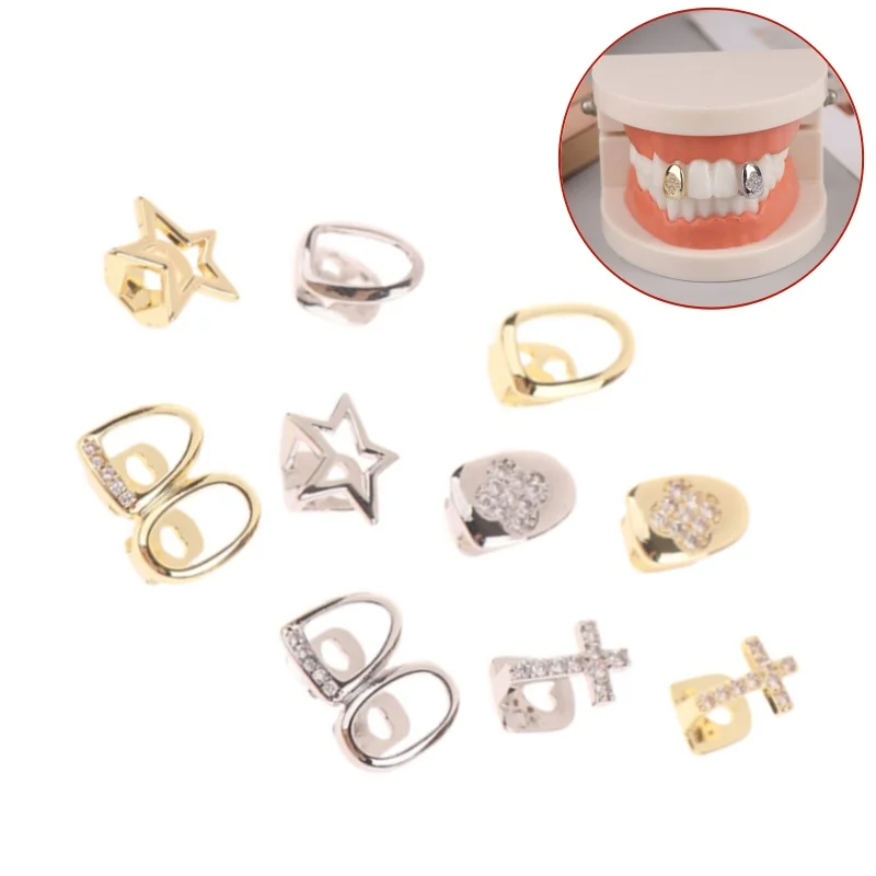 Hip Hop Single Tooth Dental Grillz Teeth Caps Punk Metal Grill Cap ...