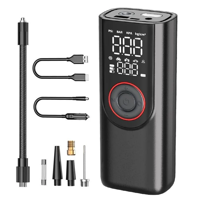 Portable-Car-Air-Pump-Dual-Power-Supply-Electric-Inflator-150PSI ...