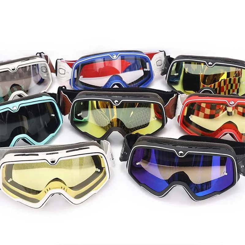 Retro Motorcycle Goggles Ski Glasses Sunglasses ATV Goggles Non slip ...