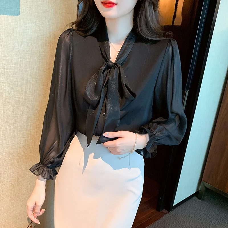New chic ladies shirts Fashion printing women blouses 2022 Spring ...