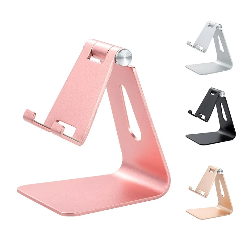 2022 Phone Holder Stand For Iphone 12 Xiaomi Mi 9 Metal Phone Holder Foldable Mobile Phone Stand ...