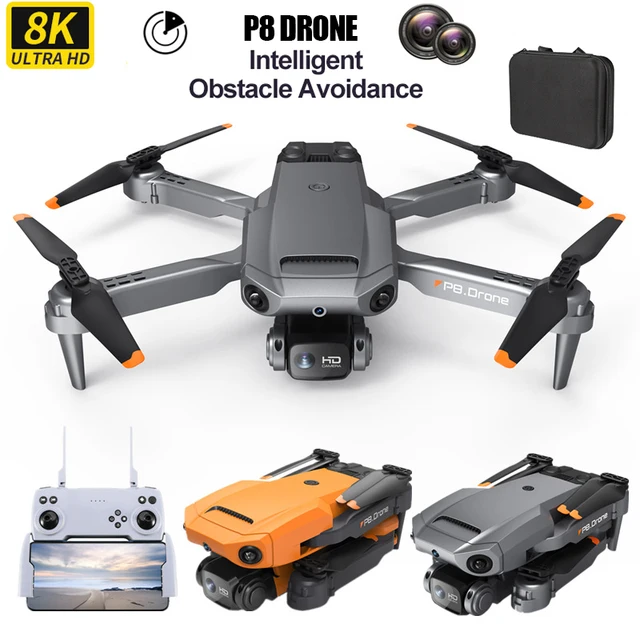 P8 Drone 8K with ESC HD Dual Camera 5G Wifi FPV 360 Full Obstacle – 5 ...