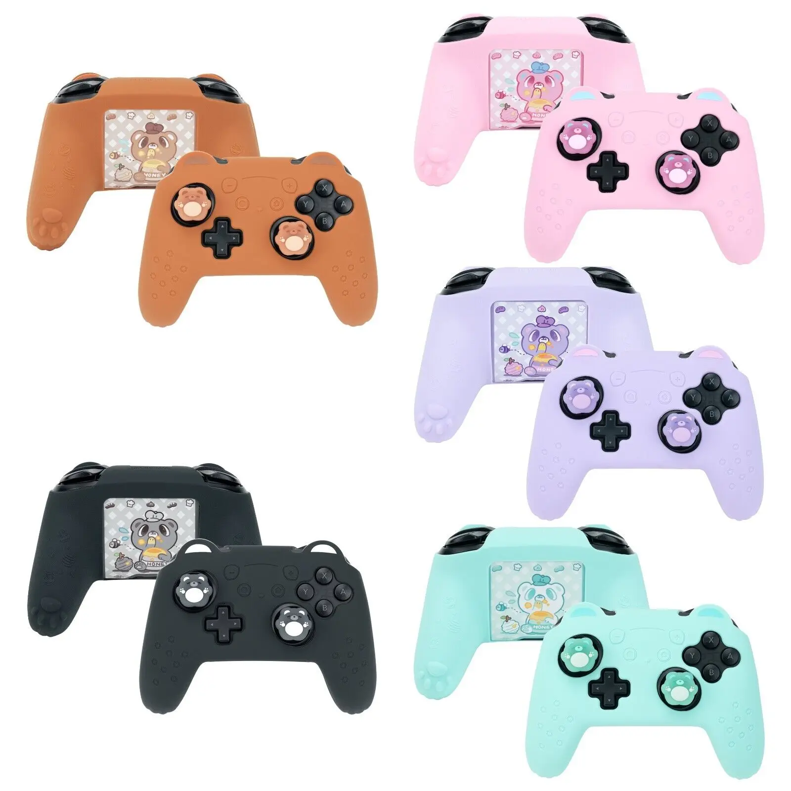 GeekShare-controlador-de-oso-de-az-car-NS-Pro-piel-con-pegatina ...