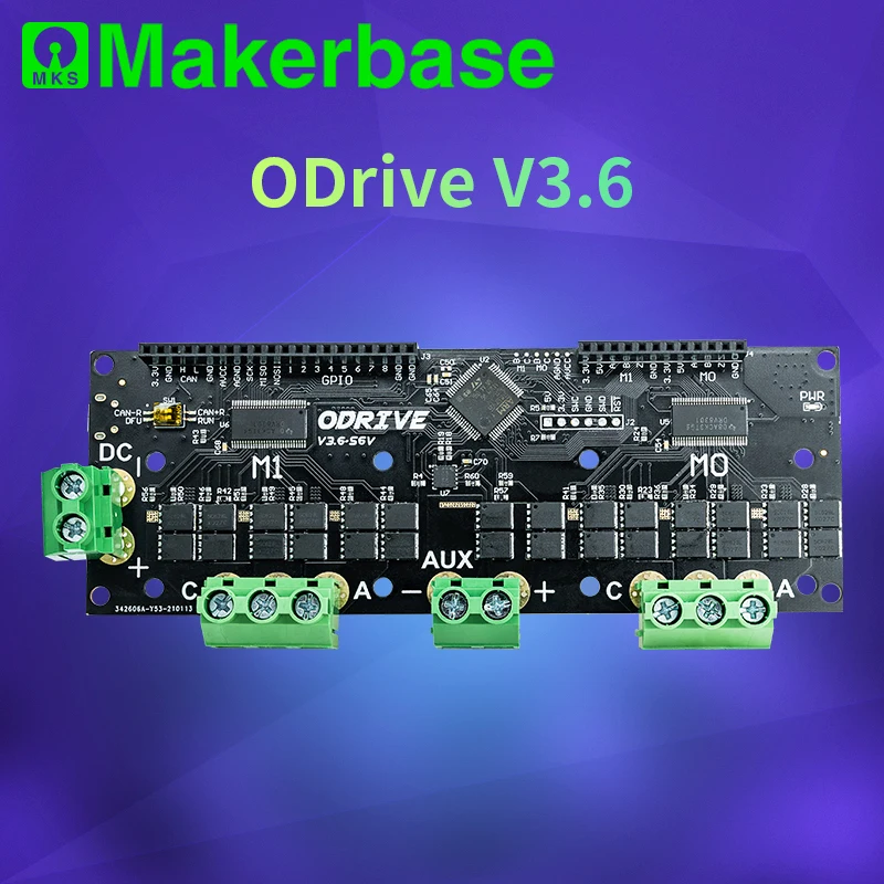 Makerbase ODrive 3,6 56V FOC BLDC AGV Servo Dual Motor Controller Board ODrive 3,6| | - AliExpress