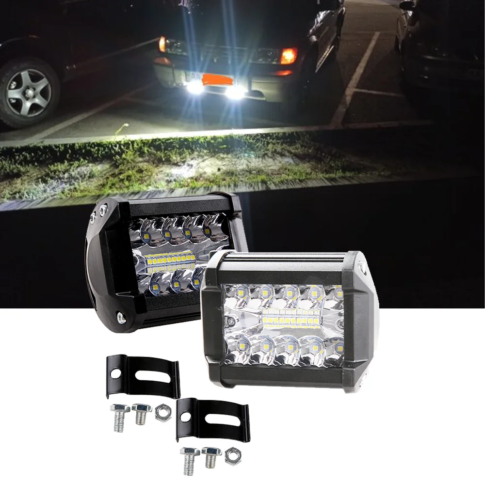 2pcs 48w Square Fog Lights Car Lamp Diode Led Headlights Suv Truck ...