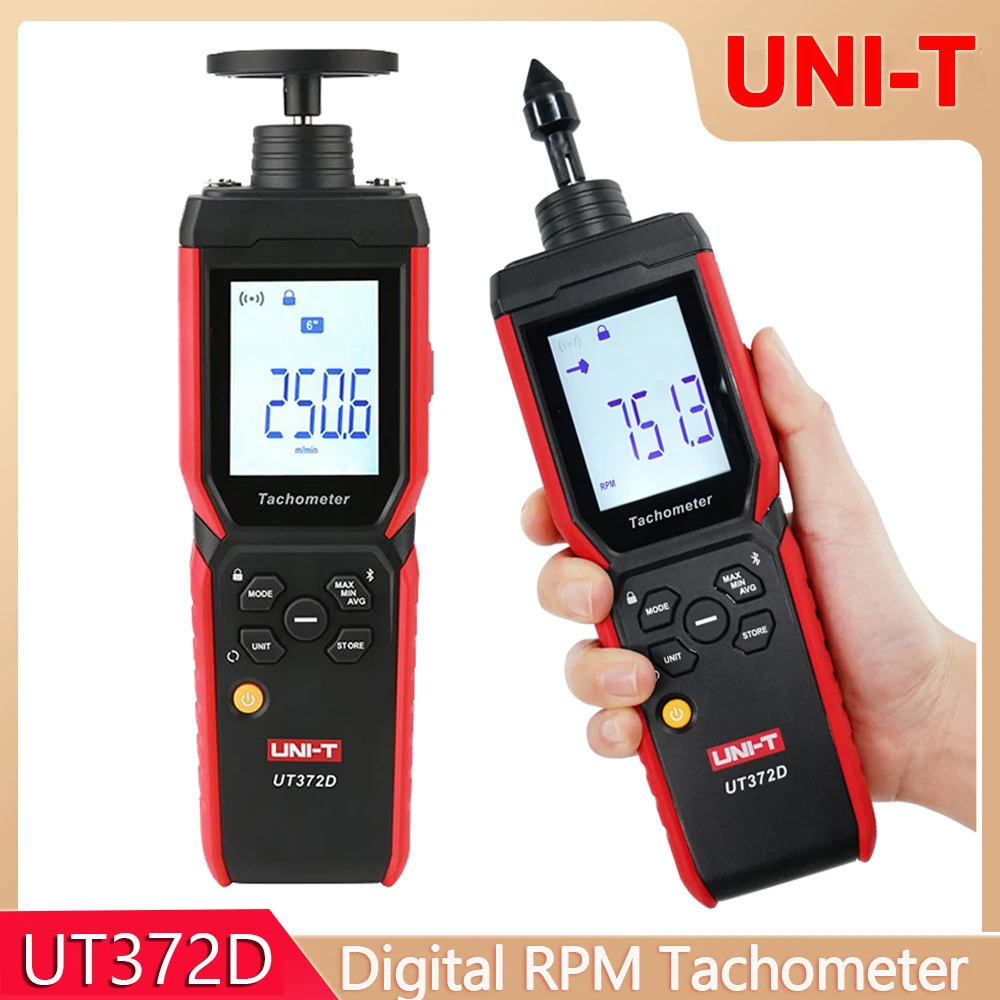 UNI-T-Speed-Tachometer-2-in-1-UT372D-Laser-Tachometer-Contact-And-Non ...