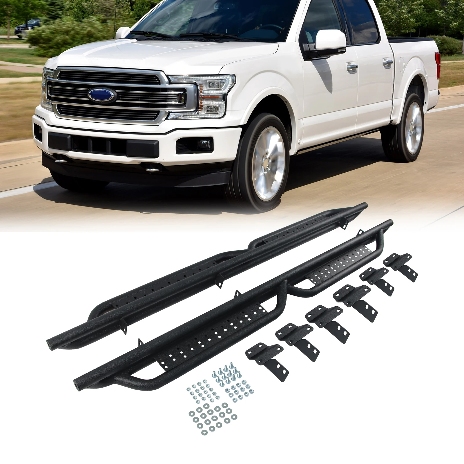 Running Boards for 2015-2023 F150 Super Crew Cab 2017-2022 F250/F350 ...