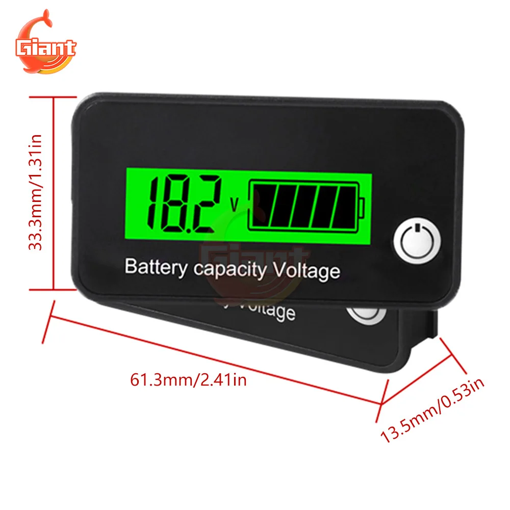 DC8-90V-2-in-1-Digital-Voltmeter-Lithium-Battery-Capacity-Indicator-LCD ...