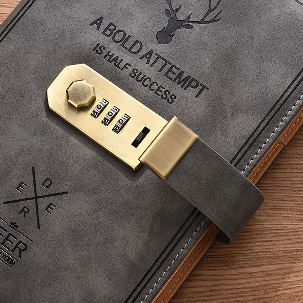 Password-A5-Notebook-With-Lock-360Pages-Writing-Pads-Lockable-Notepad ...