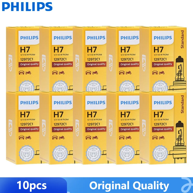 Philips-10PCS-Vision-H4-H7-H11-12V-Standard-Car-Halogen-Lamps-Bright ...