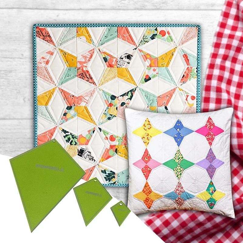 3x Periwinkle Plates Quilting Templates Patchwork Sewing Cutting Craft ...