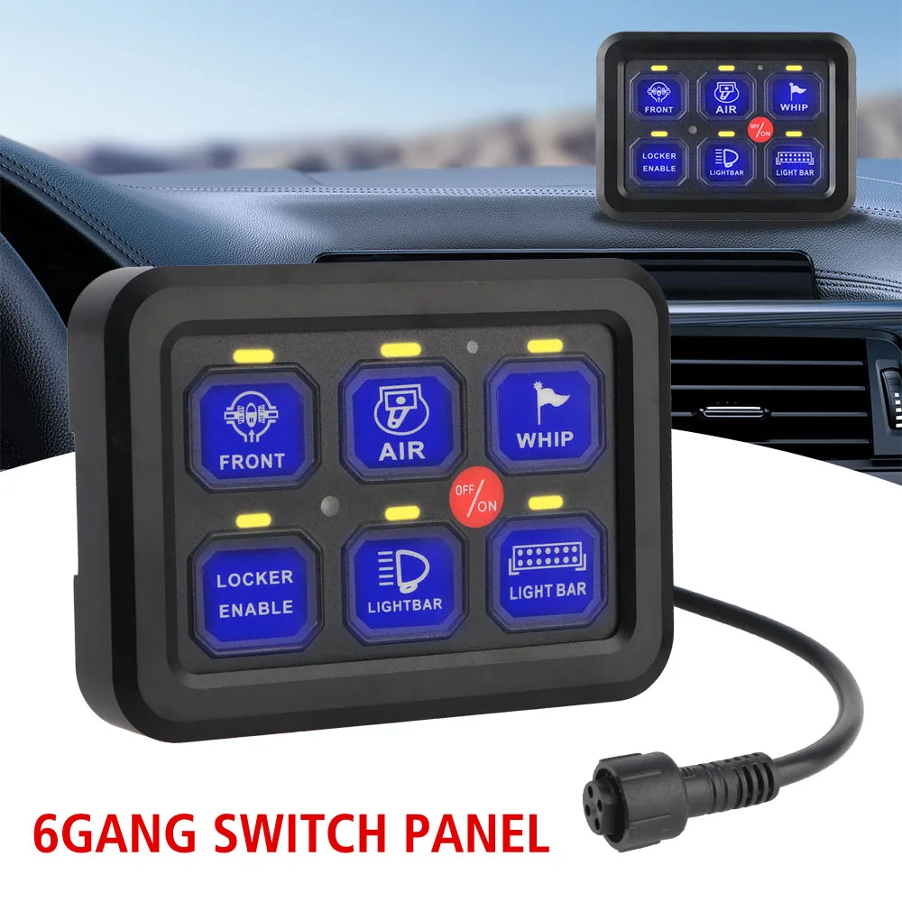 Control-Panel-Combination-Switch-Car-accessories-6-Gangs-12V-On-Off ...