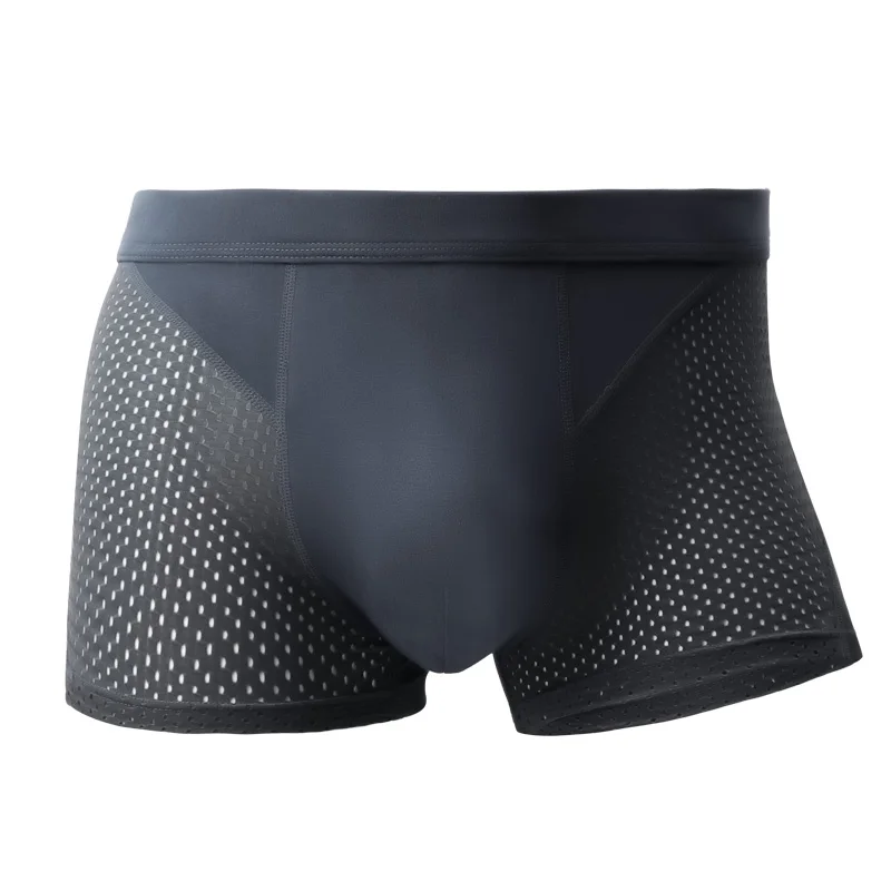 Ice Silk Men's Boxer Briefs, Summer Thin Modal Mesh Breathable Men's ...