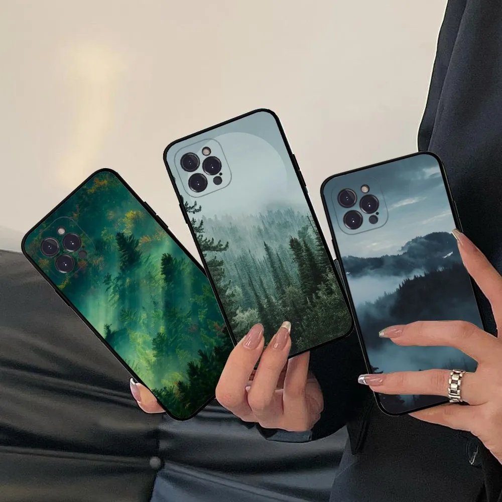Mountain-Forest-Phone-Case-Silicone-Soft-For-Iphone-14-13-12-11-Pro ...
