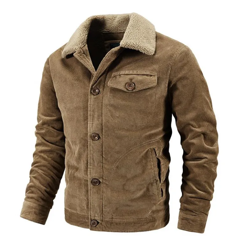 Winter-Thicken-Warm-Corduroy-Jacket-Men-Vintage-Single-Breasted-Solid ...