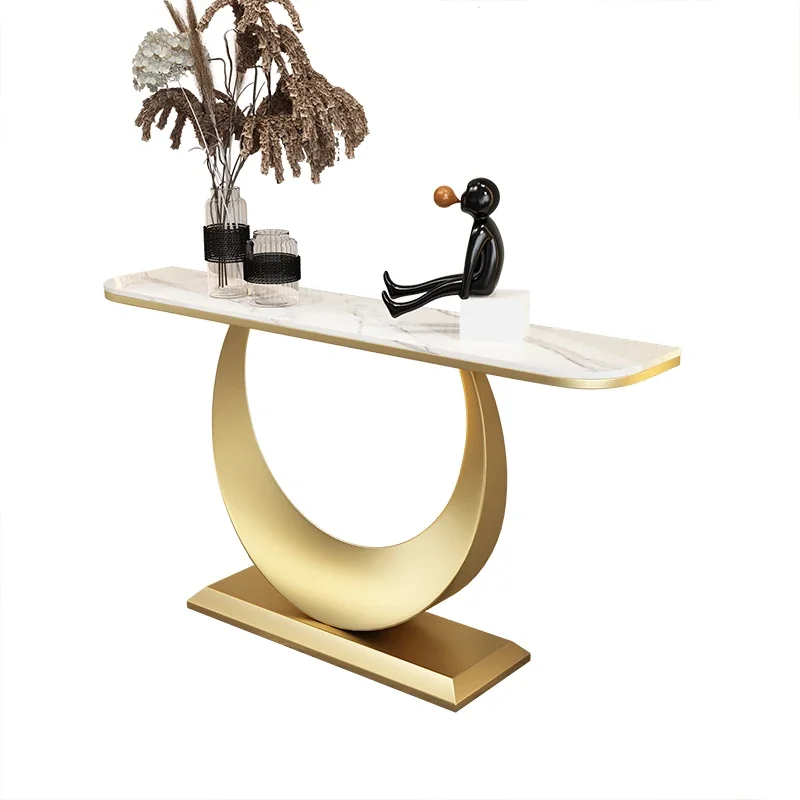 Italian-style-light-luxury-stone-slab-entryway-table-modern-minimalist ...