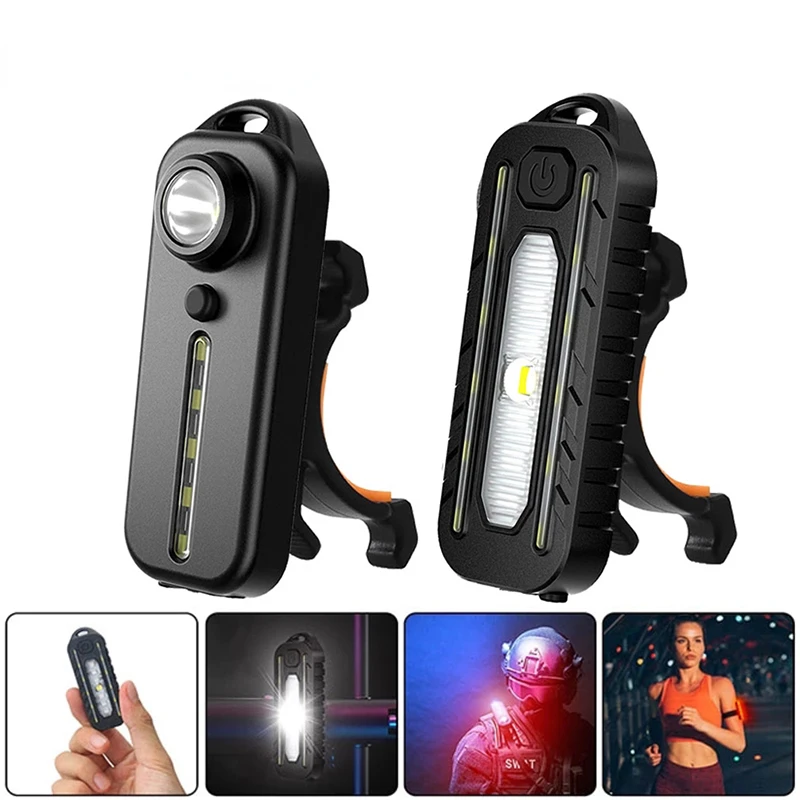 LED Red and Blue Shoulder Police Light with Clip USB Rechargeable ...