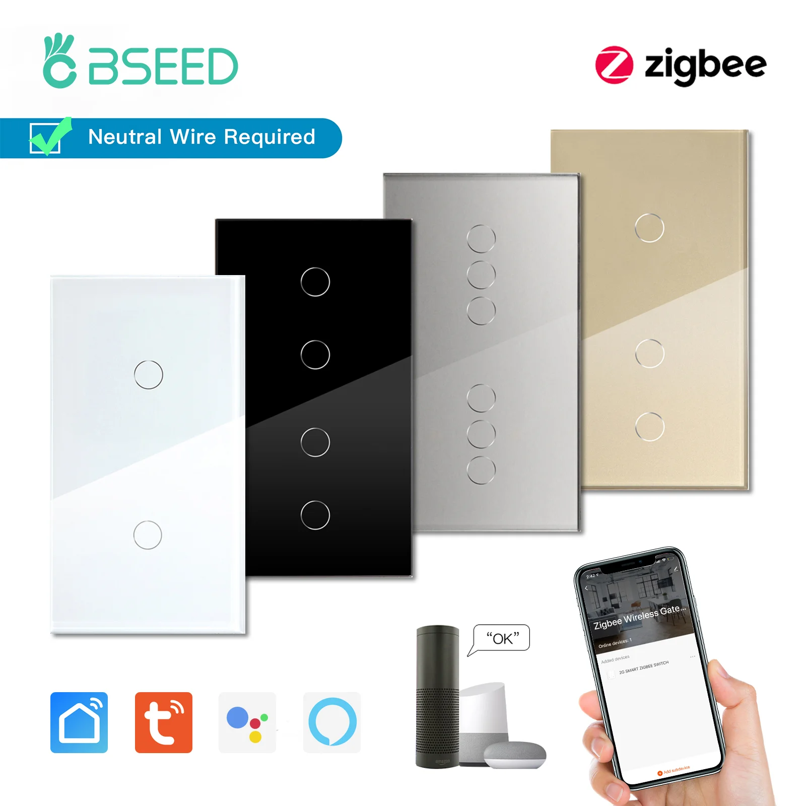 BSEED-Zigbee-Smart-Light-Switches-2-3-4-6Gang-Double-Wall-Touch ...