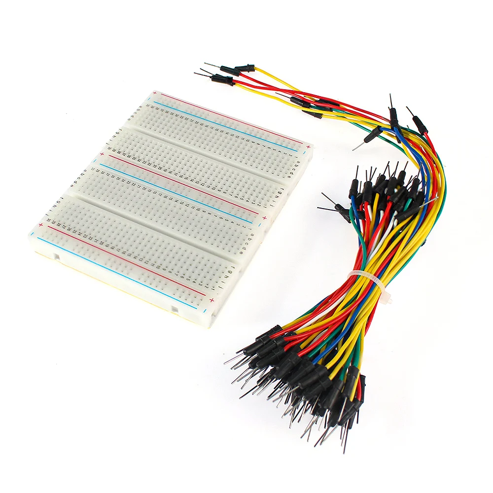 BreadBoard-750-Points-Solderless-PCB-Bread-Board-Kit-65pcs-Jumper-Wire ...