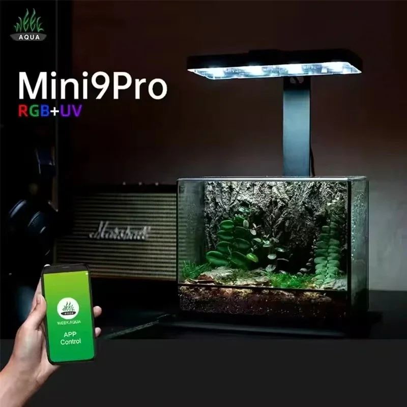 WEEK AQUA Mini 9 Pro USB aquarium light Plant Grow Full spectrum LED ...