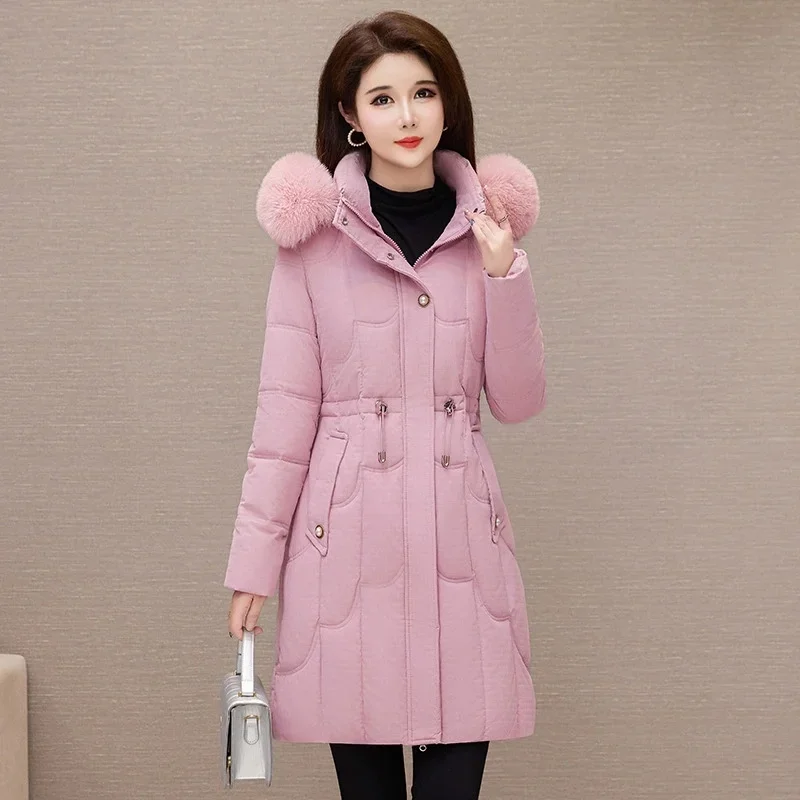 2025 Women Winter Coat Korean Thicke Down Cotton Jacket Warm Hooded ...
