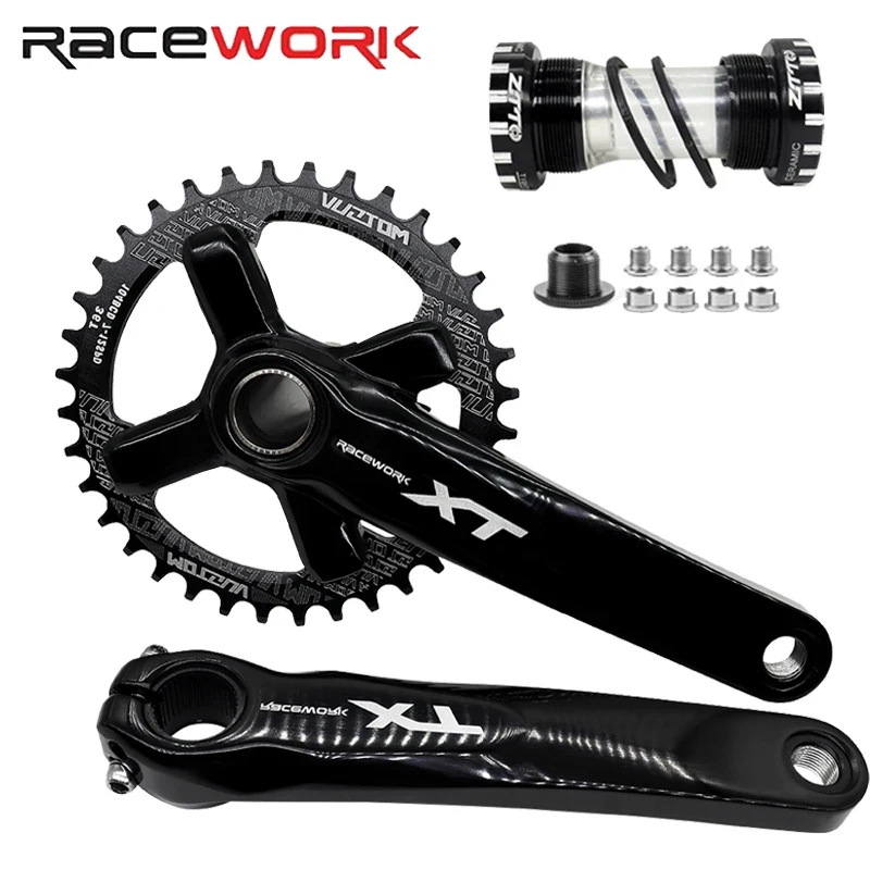 RACEWORK-MTB-Bicycle-Crankset-ZOOT-Central-Axis-Set-104BCD-170-172-5 ...